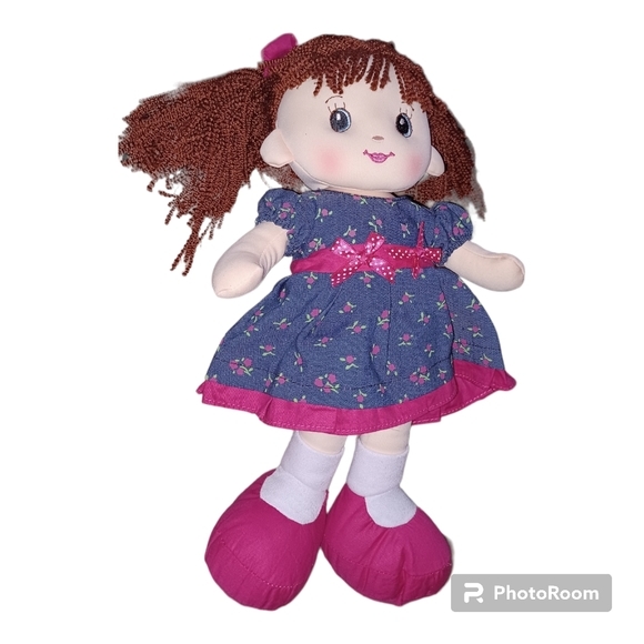 Linzy | Toys | Linzy Plush 6 Magenta Libby Soft Rag Doll Denim Flower ...
